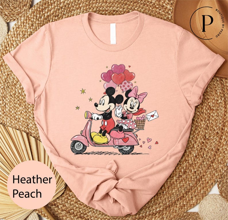 Comfort Colors Disney Mickey & Minnie Valentine T-shirt, Valentine on ...