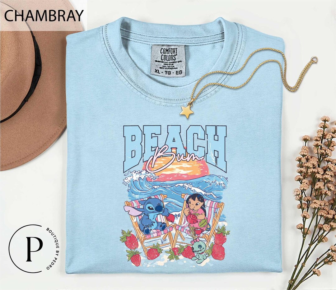 Lilo and Stitch Beach Bum and Strawberries T-shirt, Disney Lilo ...