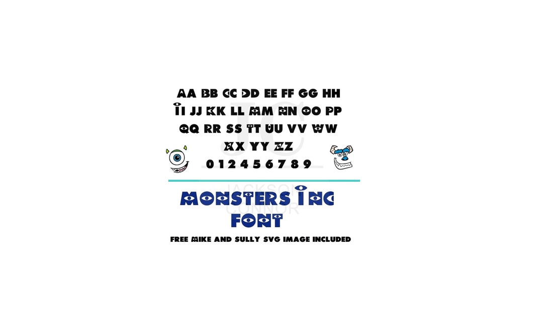 Monsters Font SVG Cut File OTF File for Cricut Design Space Cutting ...