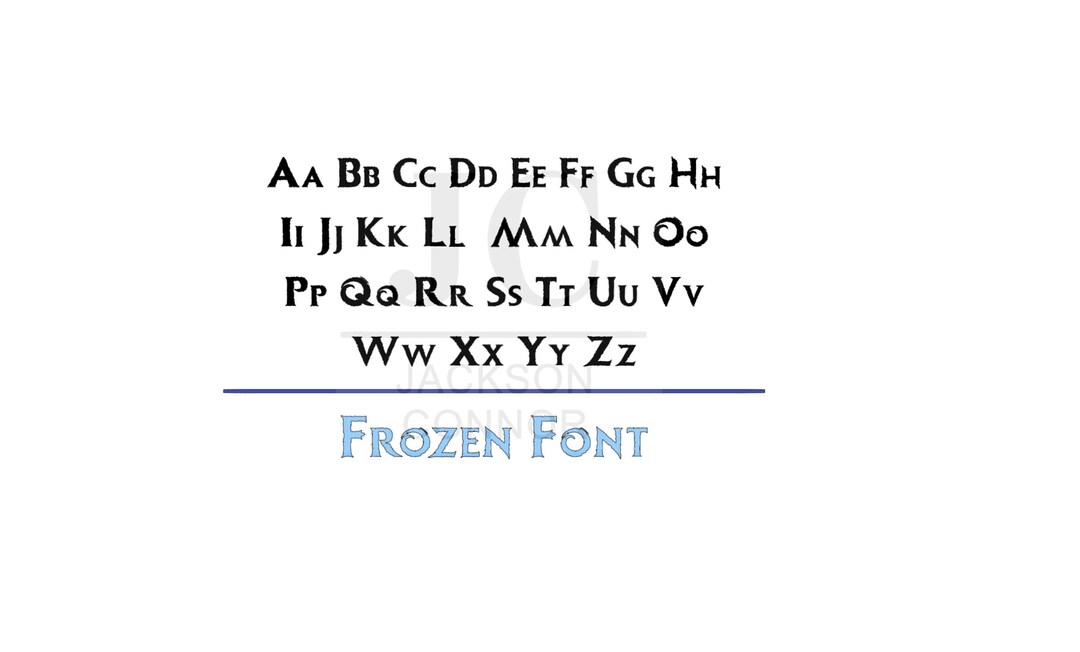 Frozen Movie Font SVG Cut File OTF File for Cricut Design Space Cutting ...