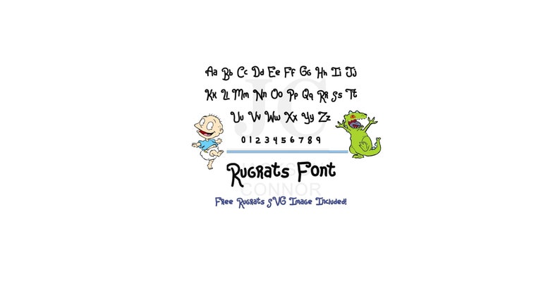 Rugrats Font SVG Cut File OTF File for Cricut Design Space Cutting ...