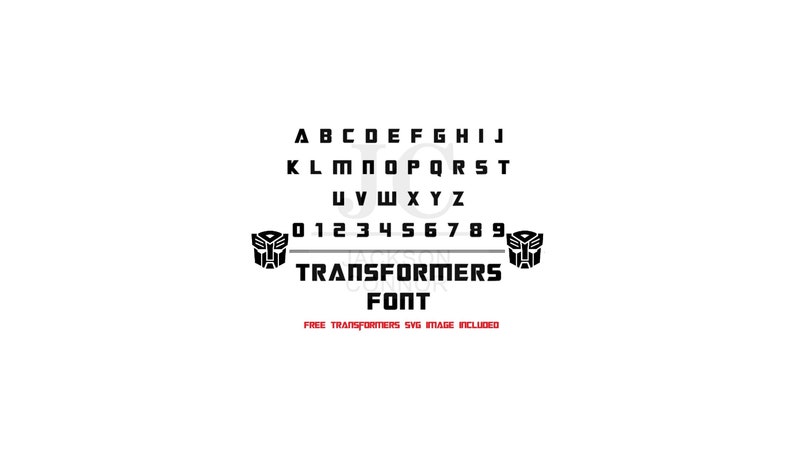 Transformers Font SVG Cut File OTF File for Cricut Design Space Cutting Robot Text Canva Letters ...