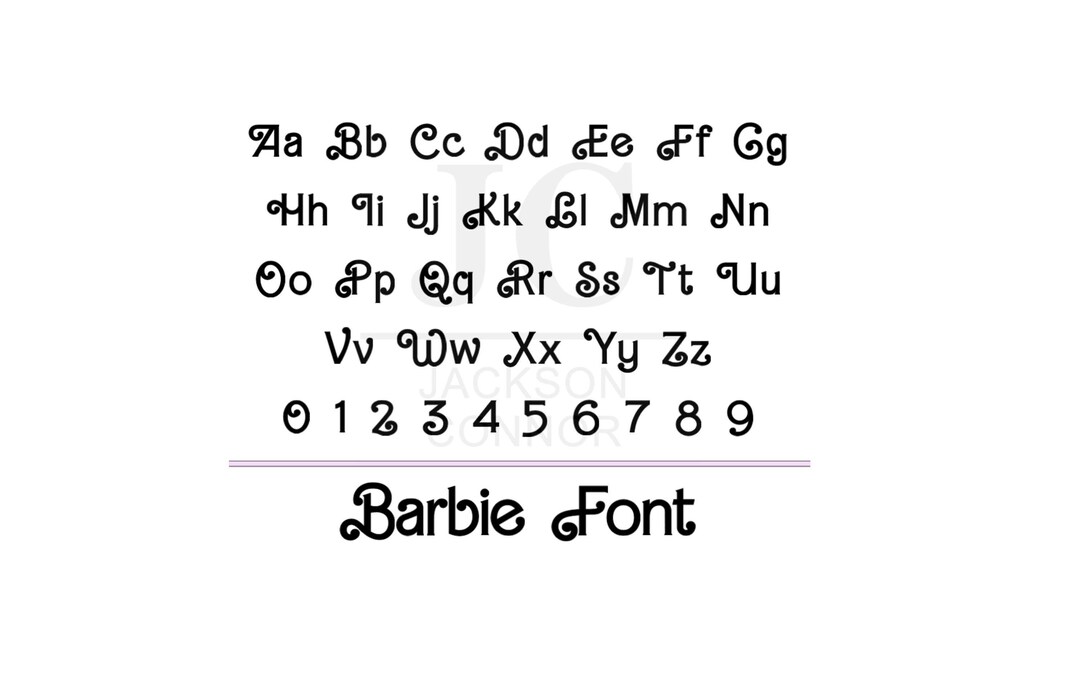 Barbie Font SVG Cut File OTF File for Cricut Design Space Cutting Retro ...