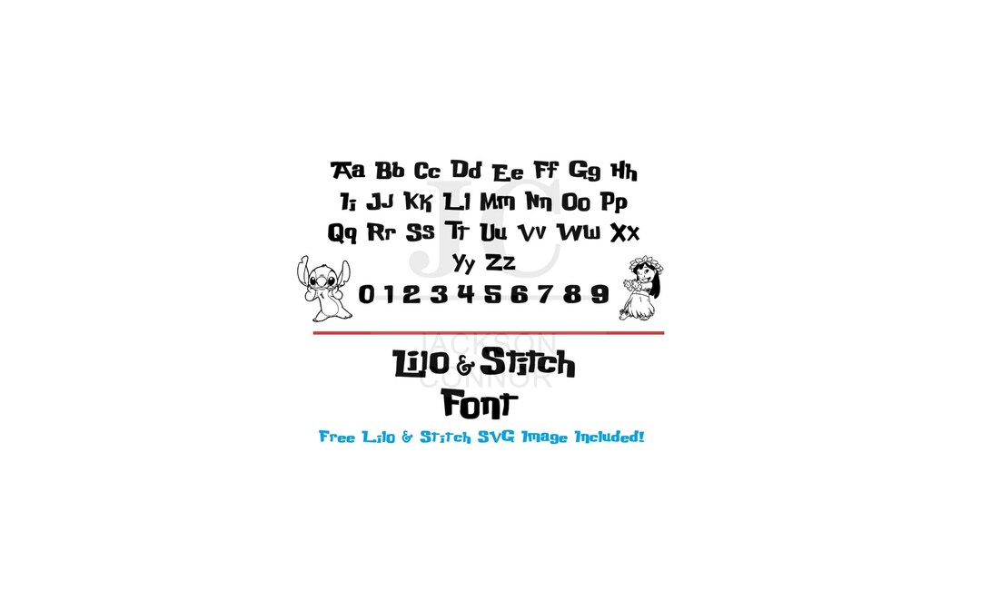 Lilo and Stitch Font SVG Cut File OTF File for Cricut Design Space ...