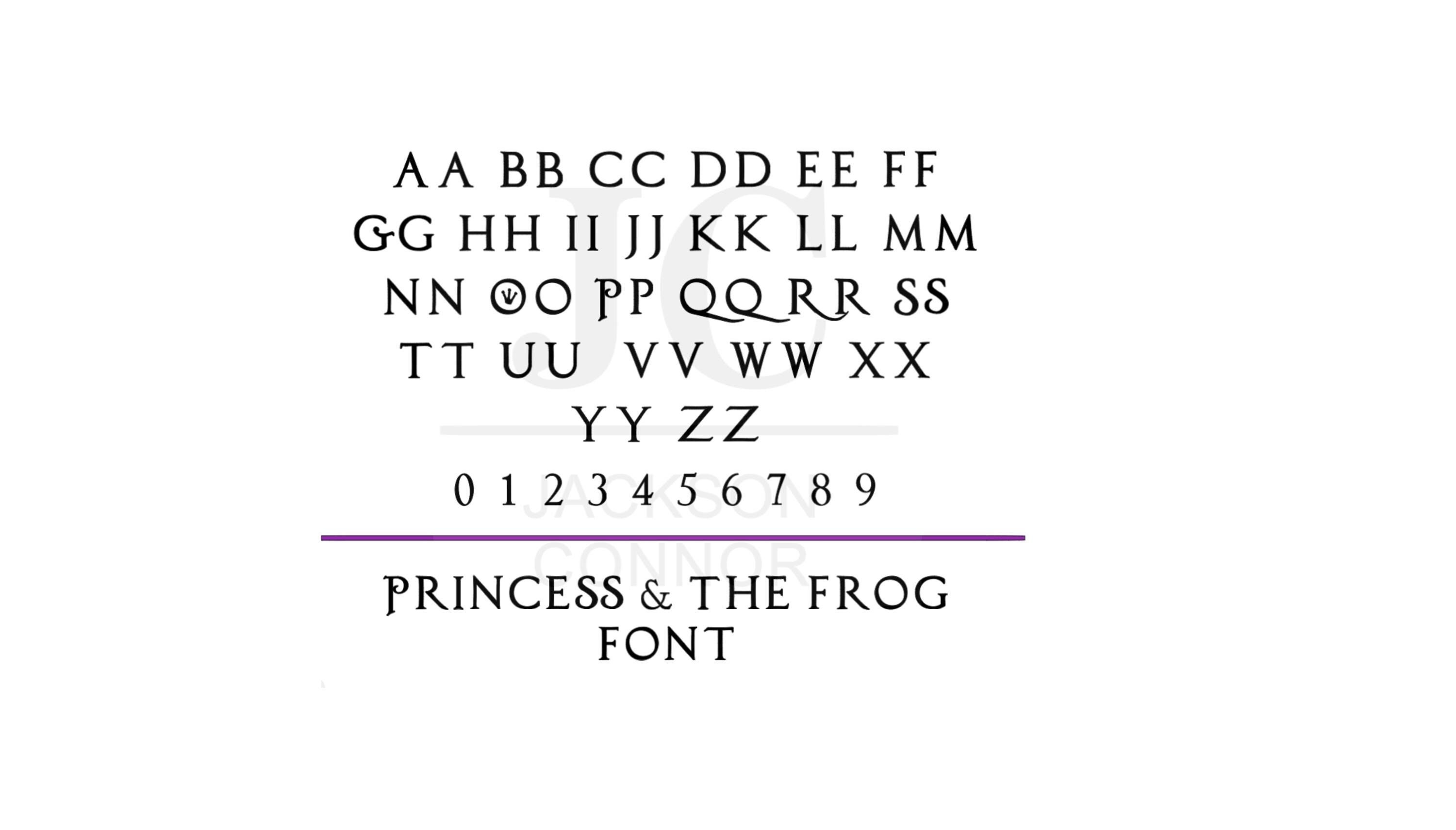 Princess and the Frog Font SVG Cut File OTF File for Cricut Design ...