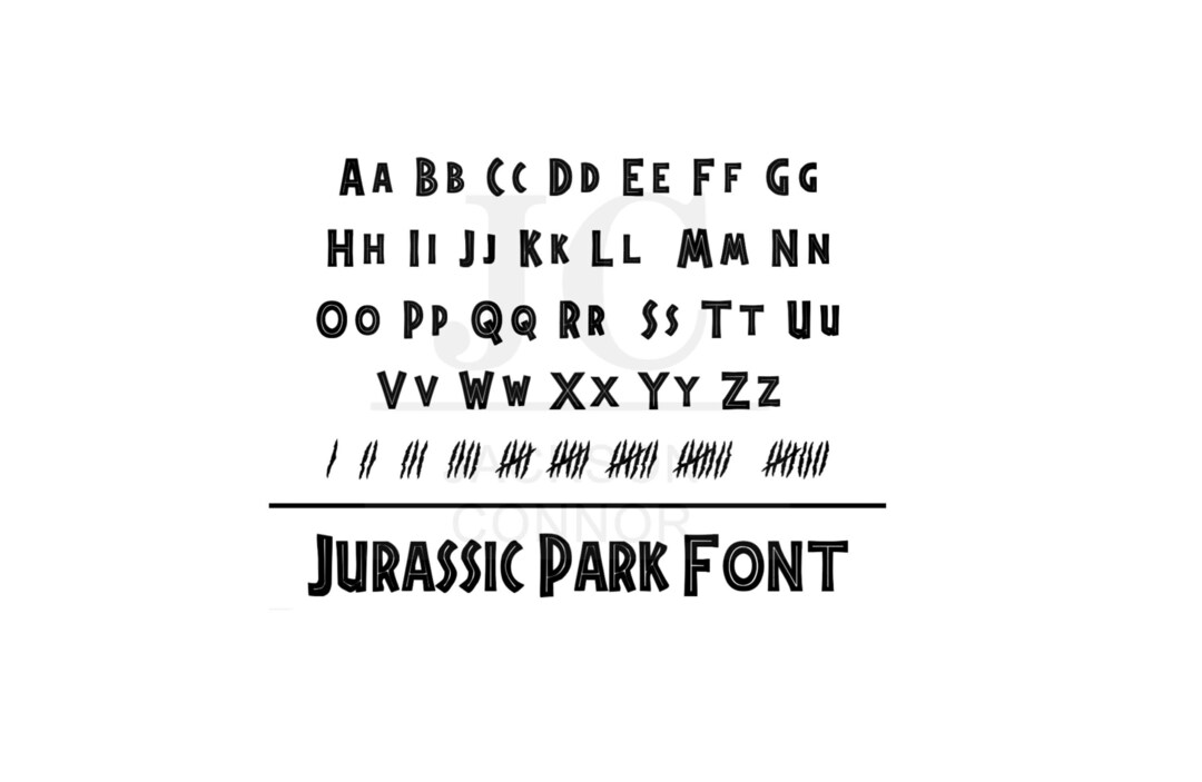Jurassic Park Font SVG Cut File OTF File for Cricut Design Space ...