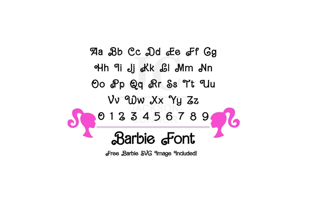 Barbie Font SVG Cut File OTF File for Cricut Design Space Cutting Retro ...