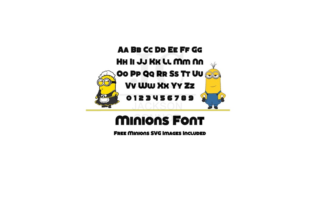 Minions Font SVG Cut File OTF File for Cricut Design Space Cutting ...