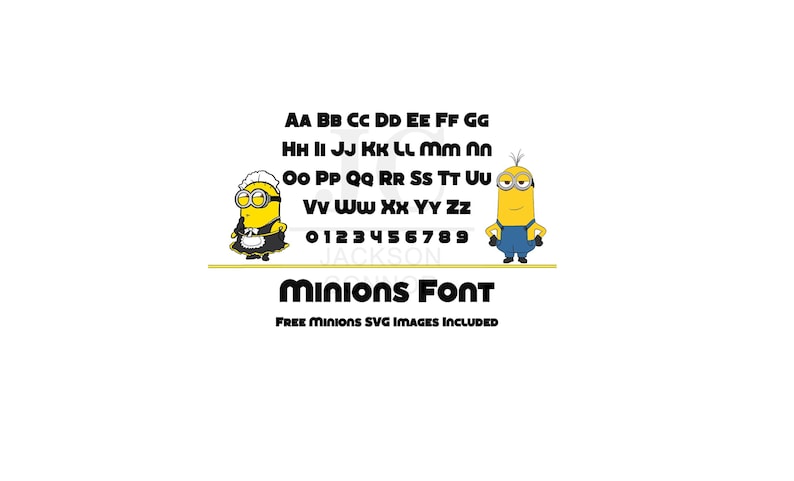 Minions Font SVG Cut File OTF File for Cricut Design Space Cutting ...