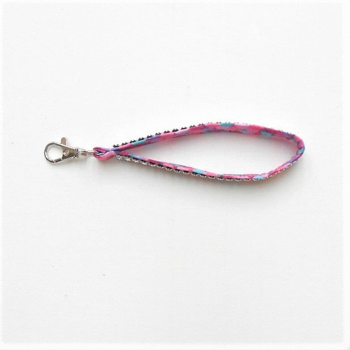 Feminine Pink Sparkle Key Chain Rhinestone Look Pink Key Fob | Etsy