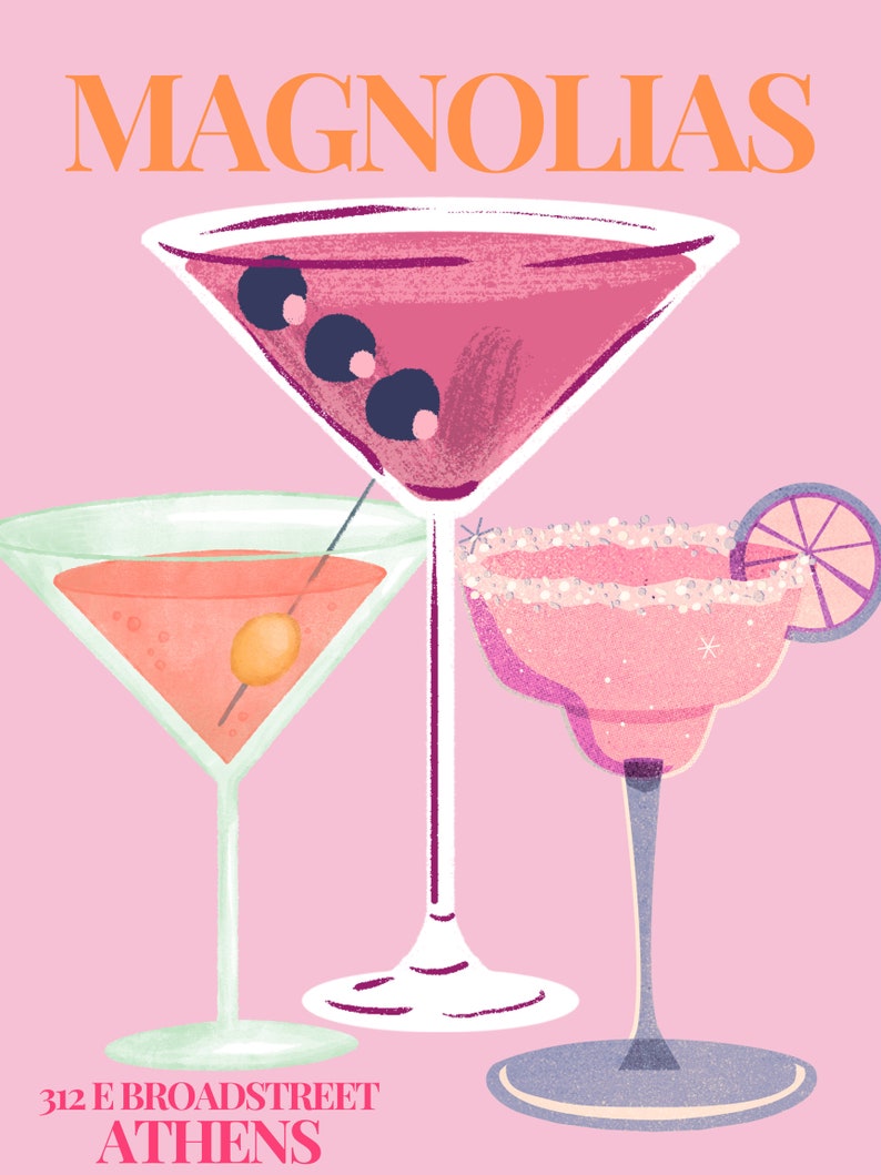 UGA Pink and Orange Dorm Decor Wall Print - Etsy