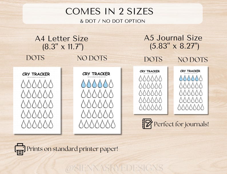 Monthly Cry Tracker Printable: Mood & Emotion Journal (digital Download ...