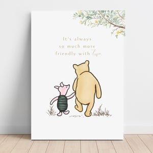Winnie-the-pooh Canvas Wall Art – "it's Always so Much Friendlier With ...