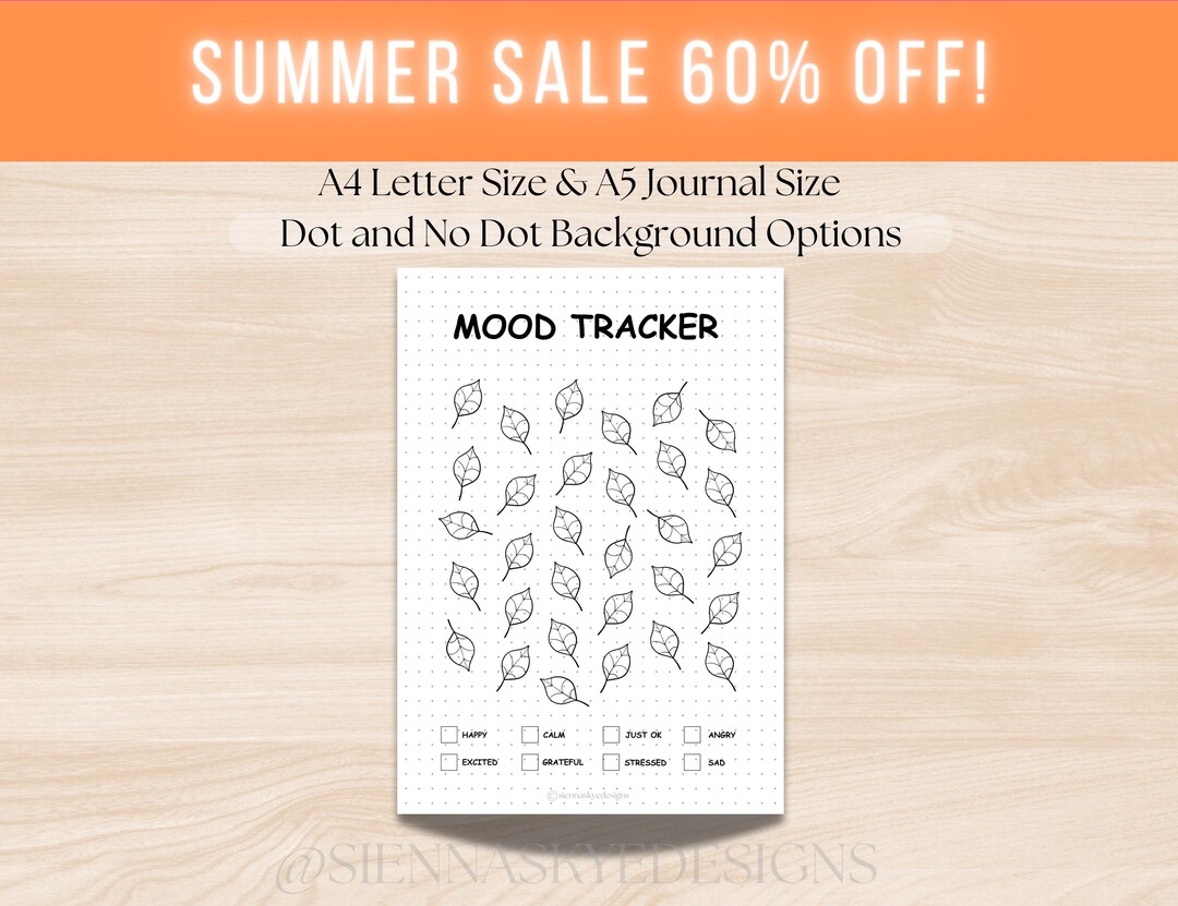 Leaf Mood Tracker: Printable Journal Page (digital Download) - Etsy