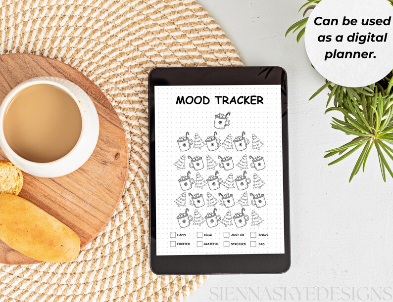 Winter Tree Mood Tracker: Printable Journal Page (digital Download) - Etsy