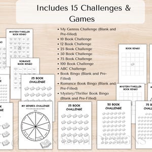 Book Lover's Reading Journal Bundle: Trackers, Challenges, Logs ...