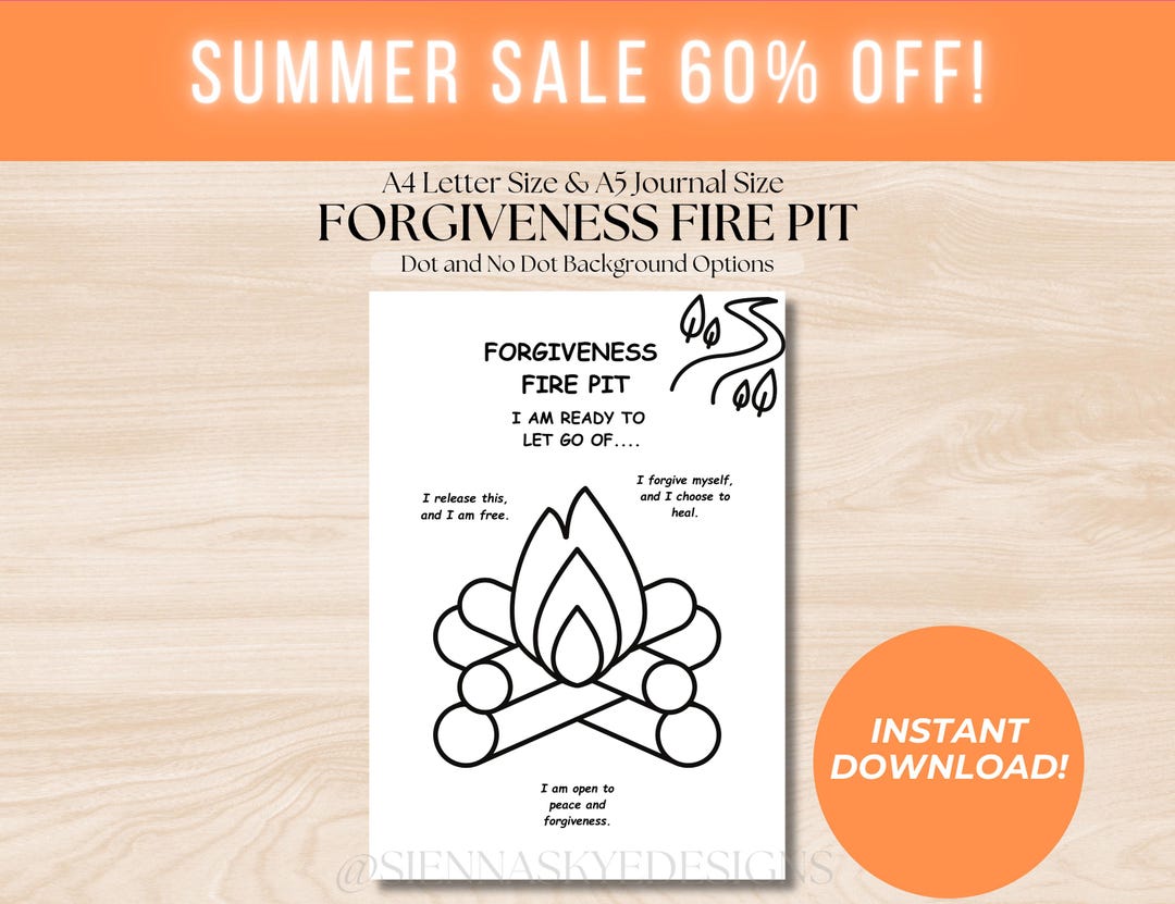 Forgiveness Fire Pit Journal Page: Self-reflection Exercise (digital ...