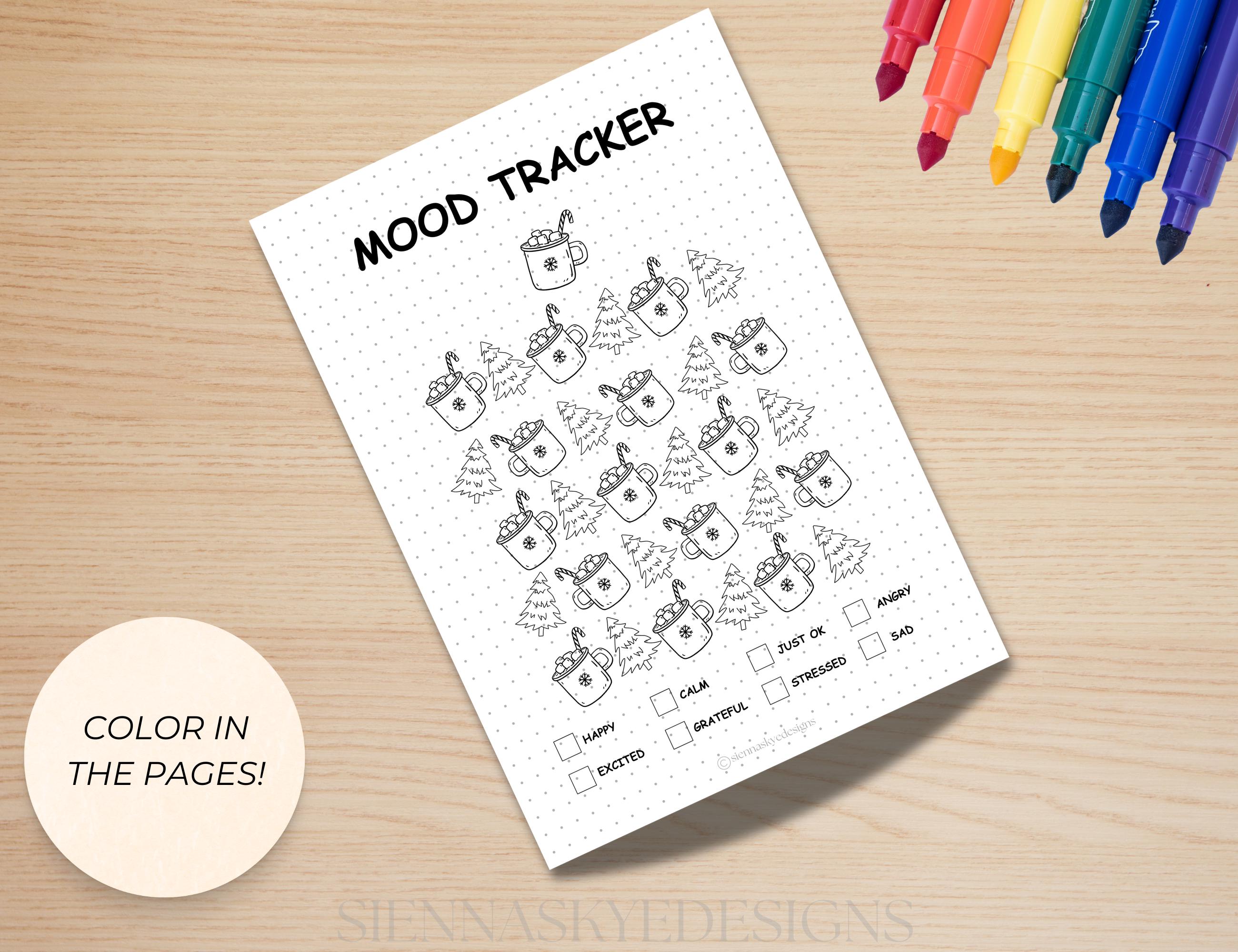 Winter Tree Mood Tracker: Printable Journal Page (digital Download) - Etsy