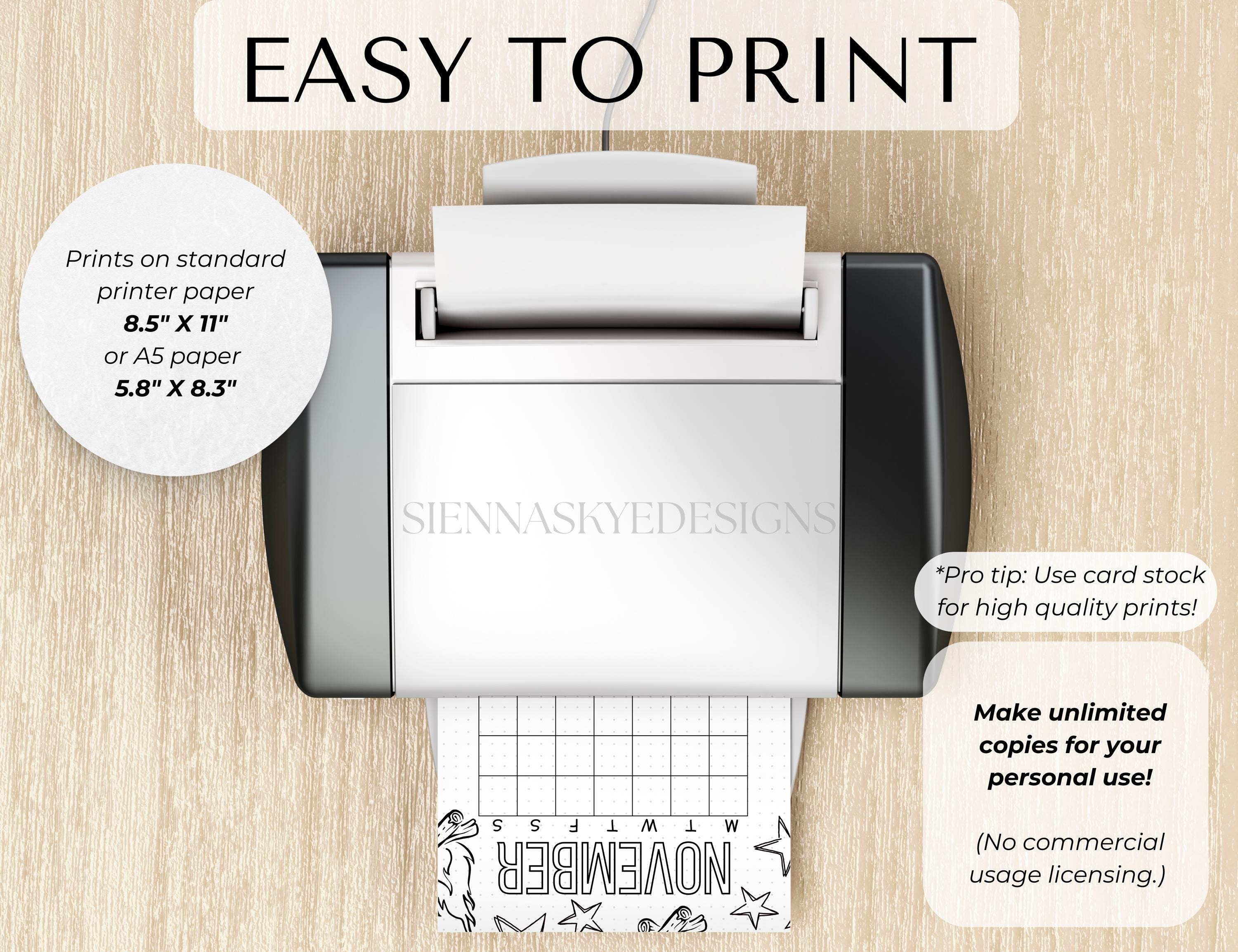 November Printable Title Page and Calendar, Journal Cover and Monthly ...