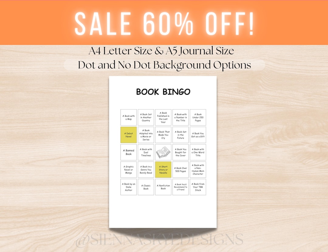 Book Bingo Reading Challenge: Printable & Digital Tracker (PDF) - Etsy