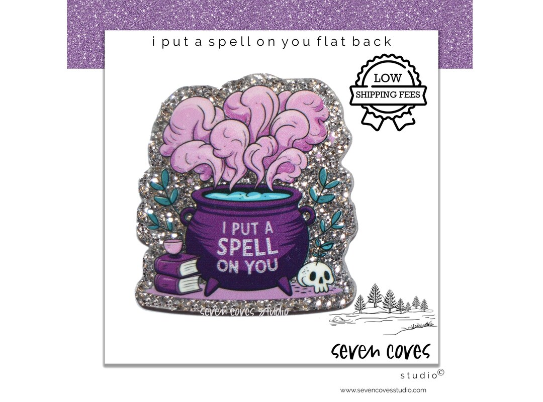 40mm-i PUT a SPELL on You Halloween Badge Reel Supplies, Acrylic Resin ...