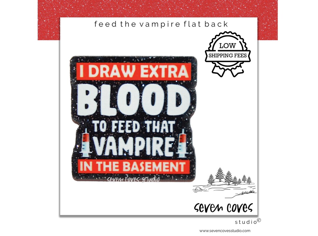 GLITTER ACRYLIC FLATBACK, Vampire in the Basement, Planar Resin ...