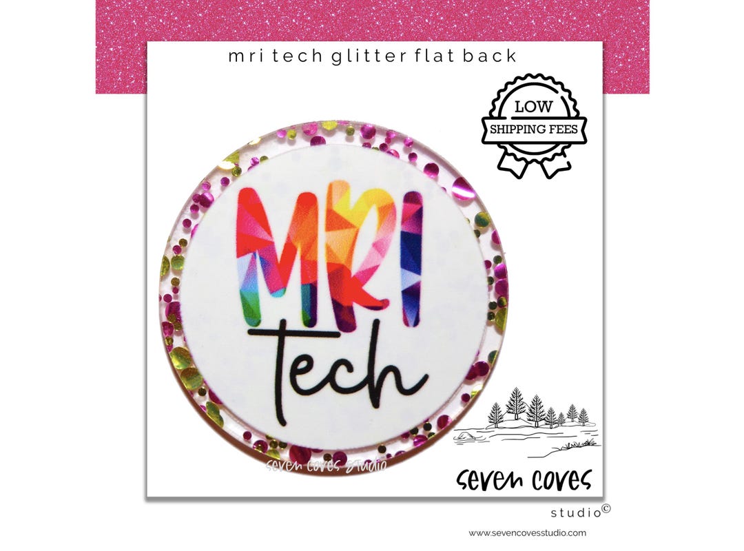 44mm-mri TECH MEDICAL Theme Badge Reel Supplies, Acrylic Resin Flat ...