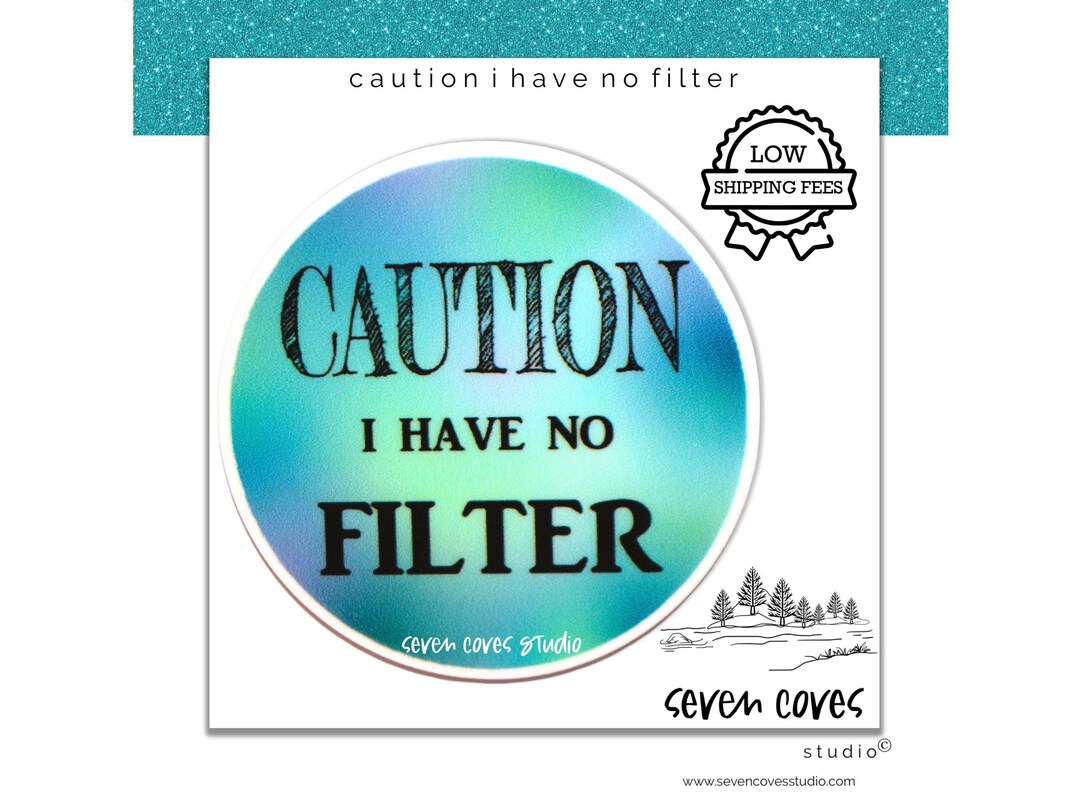 40mmm-caution I HAVE NO Filter Badge Reel Supplies, Acrylic Resin Flat ...