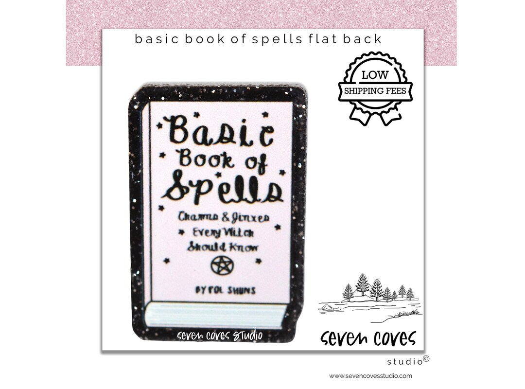 BASIC BOOK of SPELLS Badge Reel Diy Embellishment Craft Supplies ...