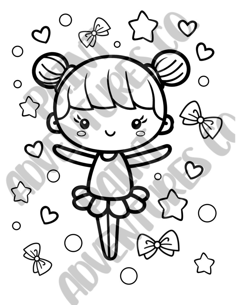 Ballerina Dreams Coloring Pages Bundle for Kids - Etsy