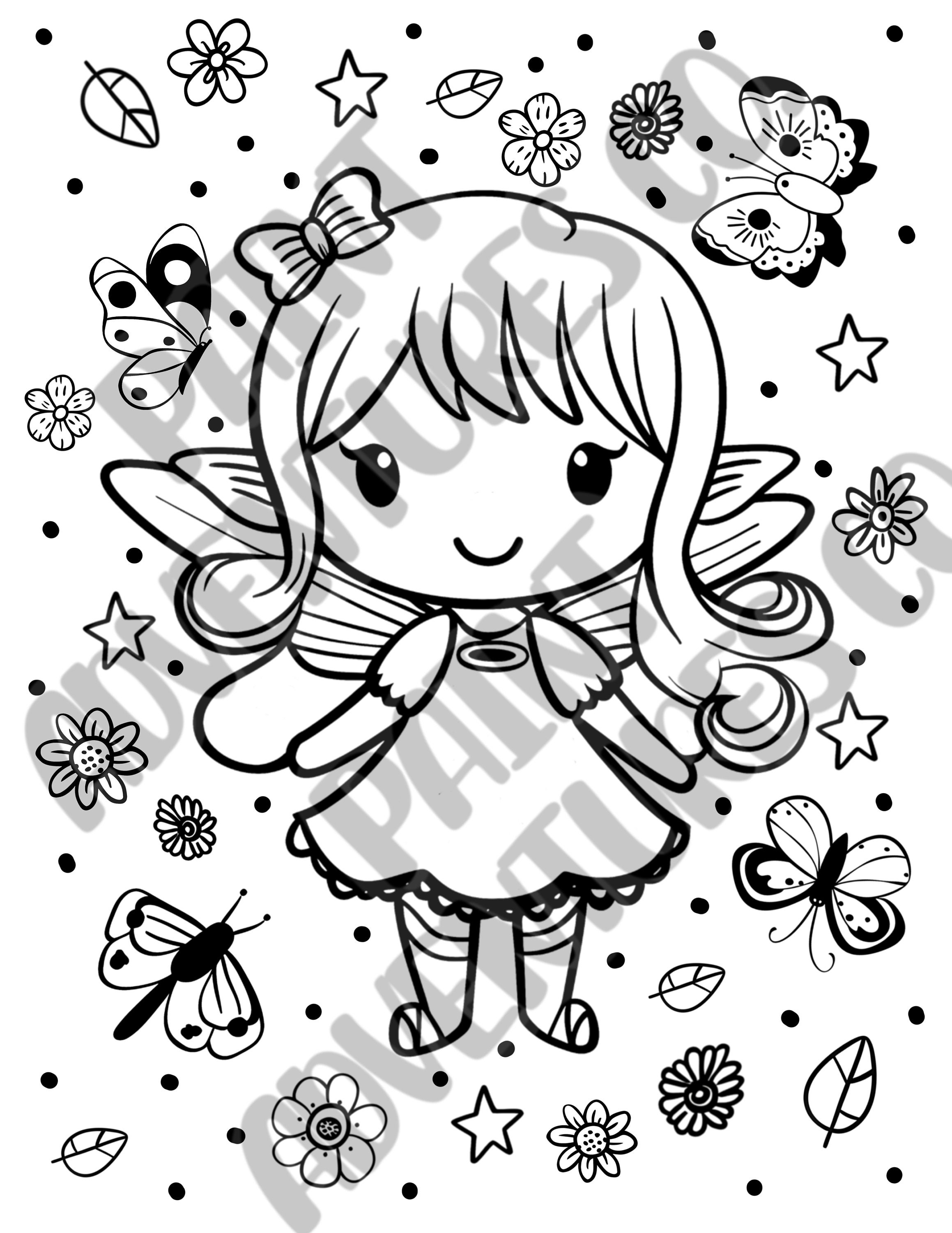 Fairyland Magic Coloring Pages Bundle for Kids - Etsy