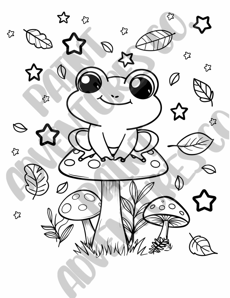 Hoppy Fun Frog Coloring Pages Bundle - Etsy