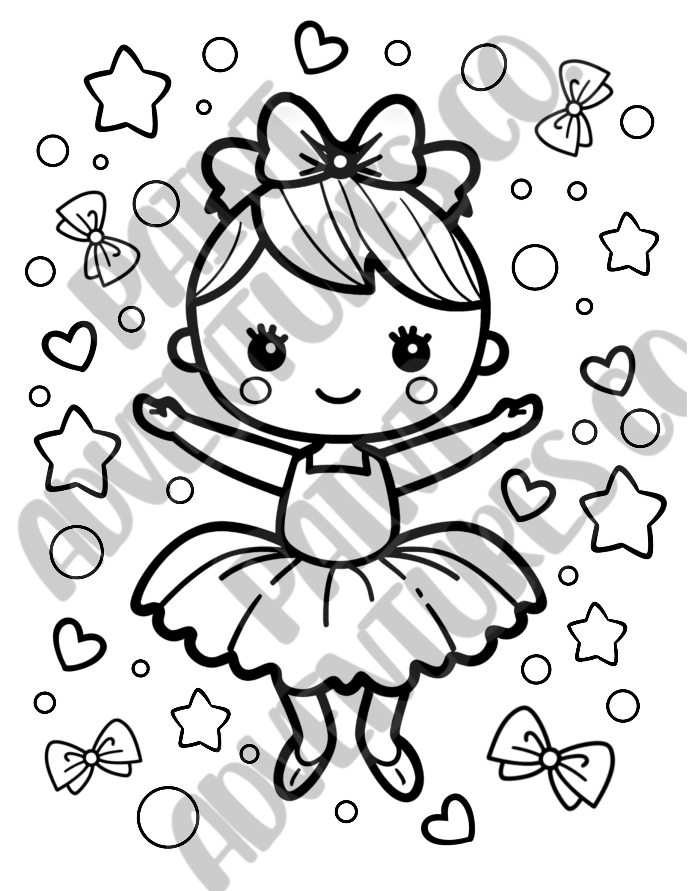 Ballerina Dreams Coloring Pages Bundle for Kids - Etsy