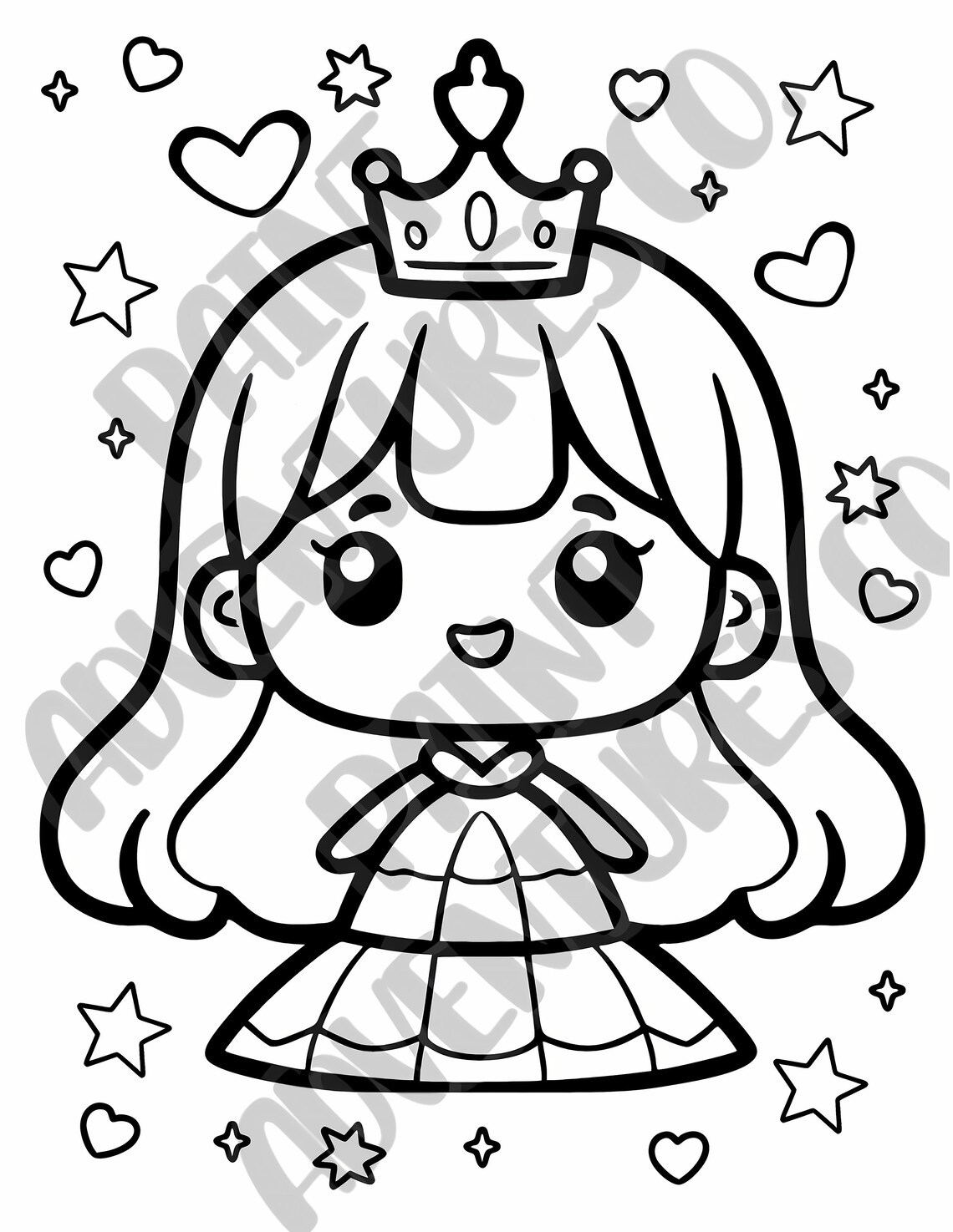 Princesses Coloring Pages Bundle of 5 - Etsy
