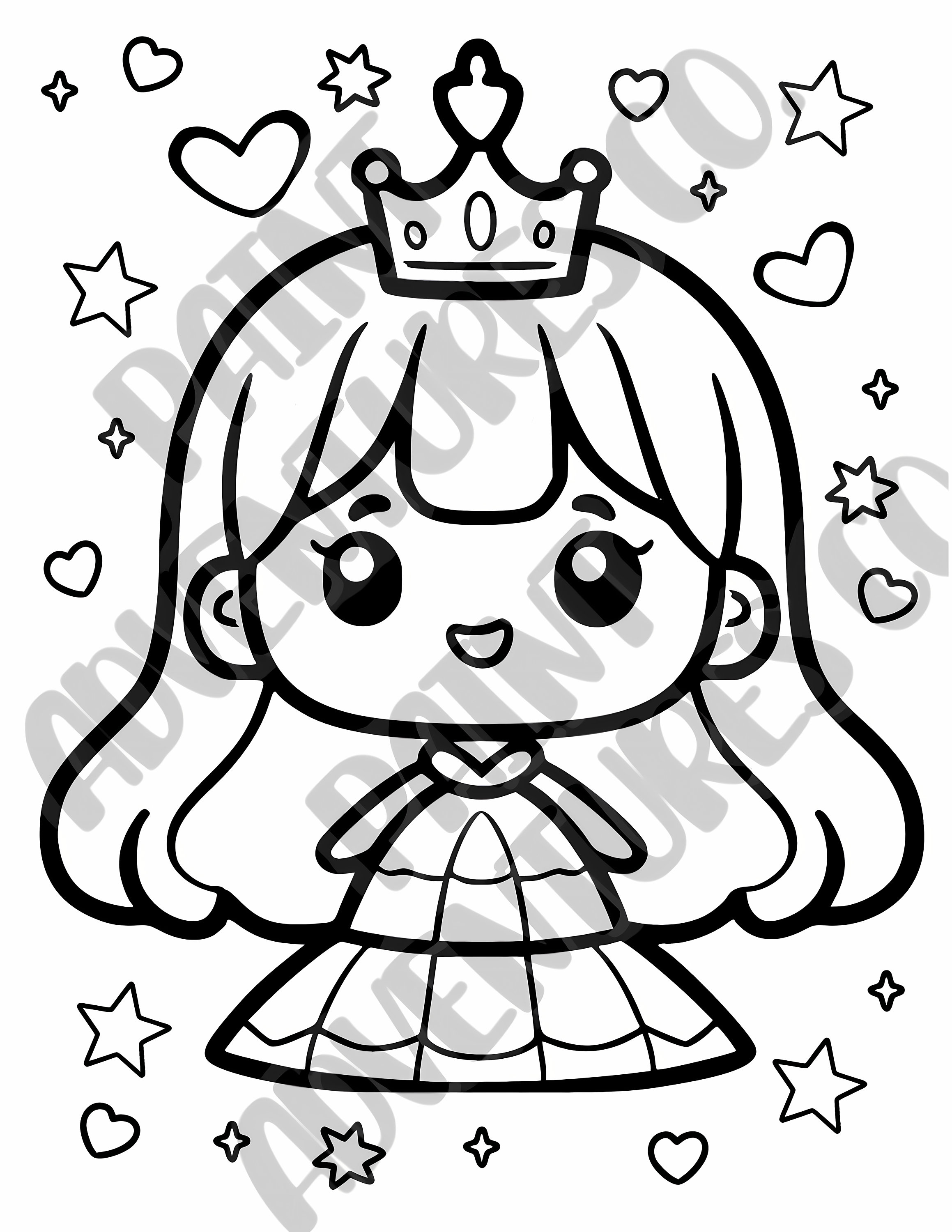 Princesses Coloring Pages Bundle of 5 - Etsy