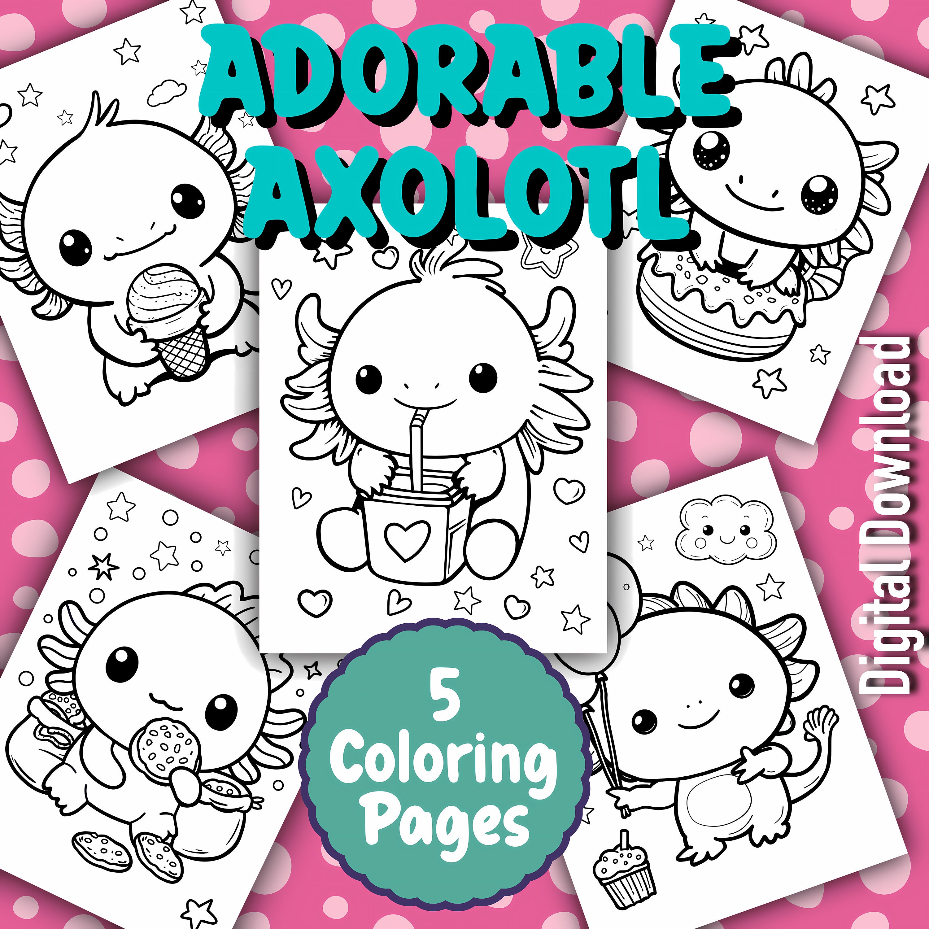Adorable Axolotl Adventures - Etsy