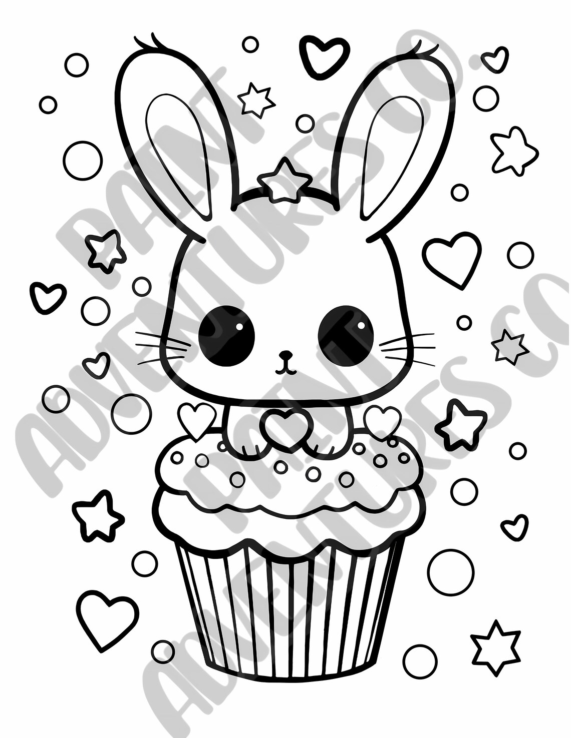 Cute Bunny Coloring Pages Bundle - Etsy