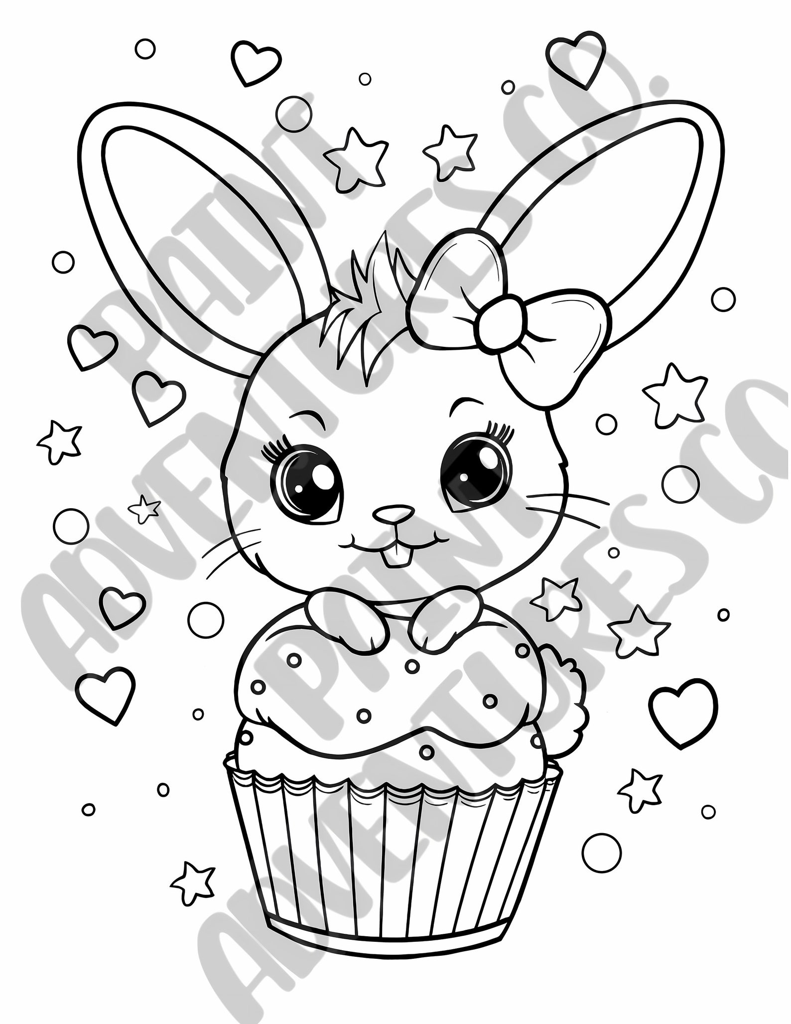 Cute Bunny Coloring Pages Bundle - Etsy