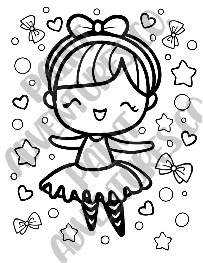 Ballerina Dreams Coloring Pages Bundle for Kids - Etsy