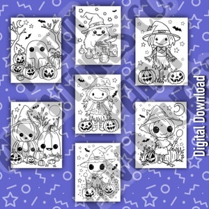 Halloween Big Bundle 60 Coloring Pages - Etsy