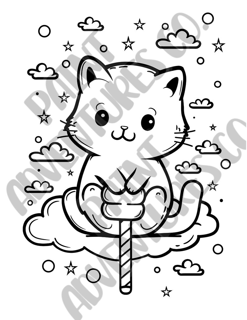 Purrfectly Cute Cats Coloring Pages Bundle - Etsy