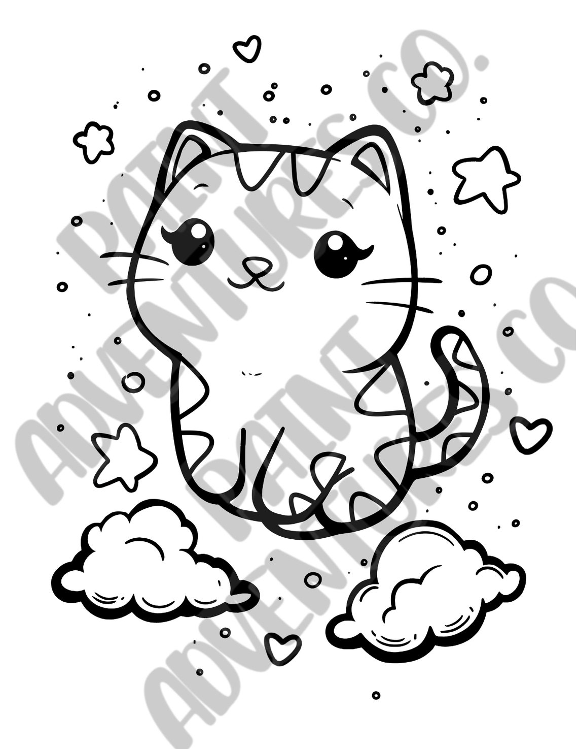 Purrfectly Cute Cats Coloring Pages Bundle - Etsy