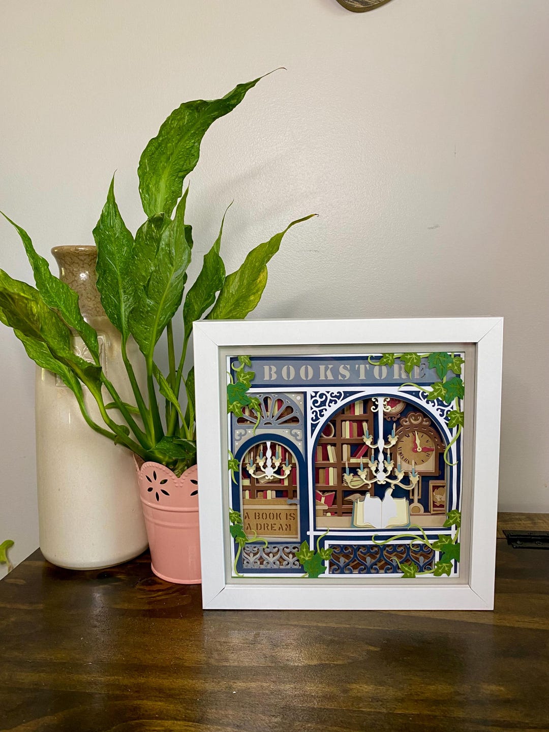 Handmade 3D Book Shadowbox Art: 