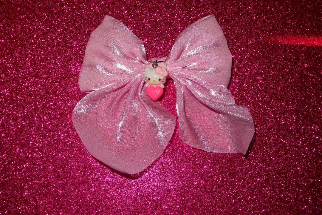 Hello Kitty Hair Bow L Hello Kitty Hair Clip L Sanrio Hair Bow L Kitty ...