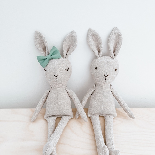 Linen Stuffed Animal - Etsy