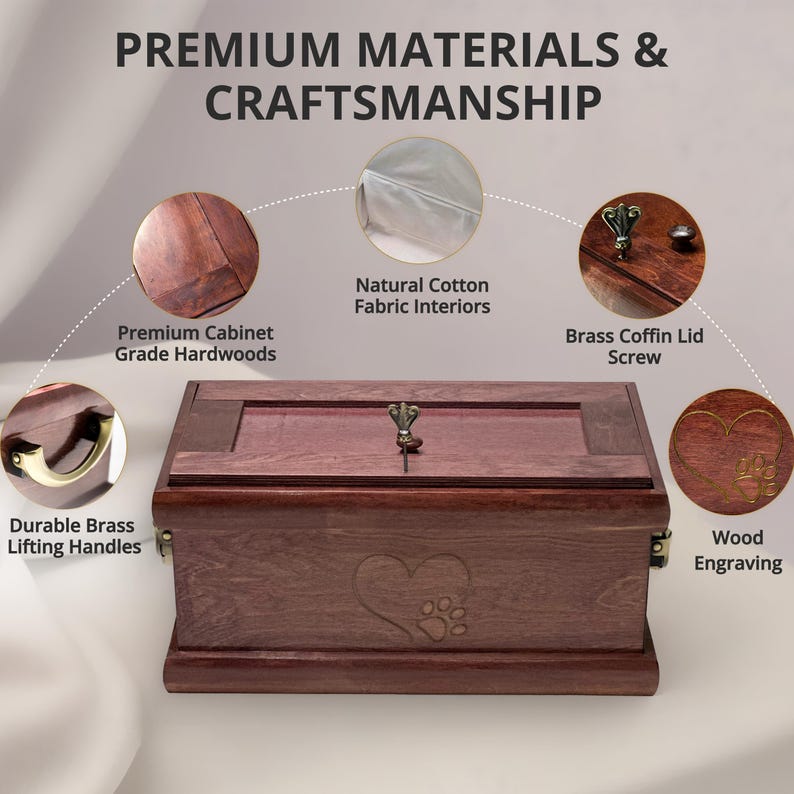 Large Pet Casket , Handmade Wooden Pet Caskets for Large Dogs , Coffin ...