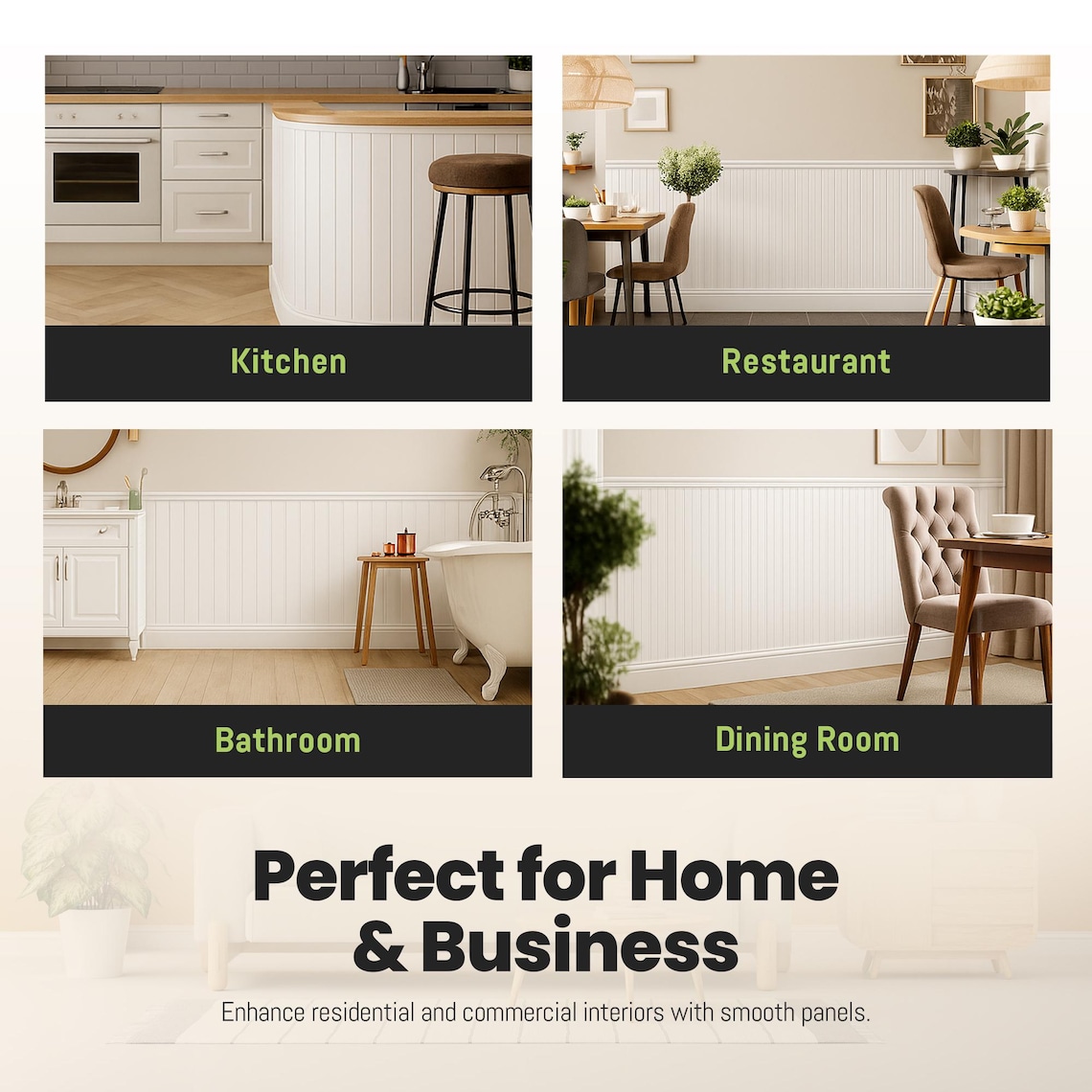 Beadboard Wainscoting Panels - Reversible Primed Pine Tongue & Groove ...