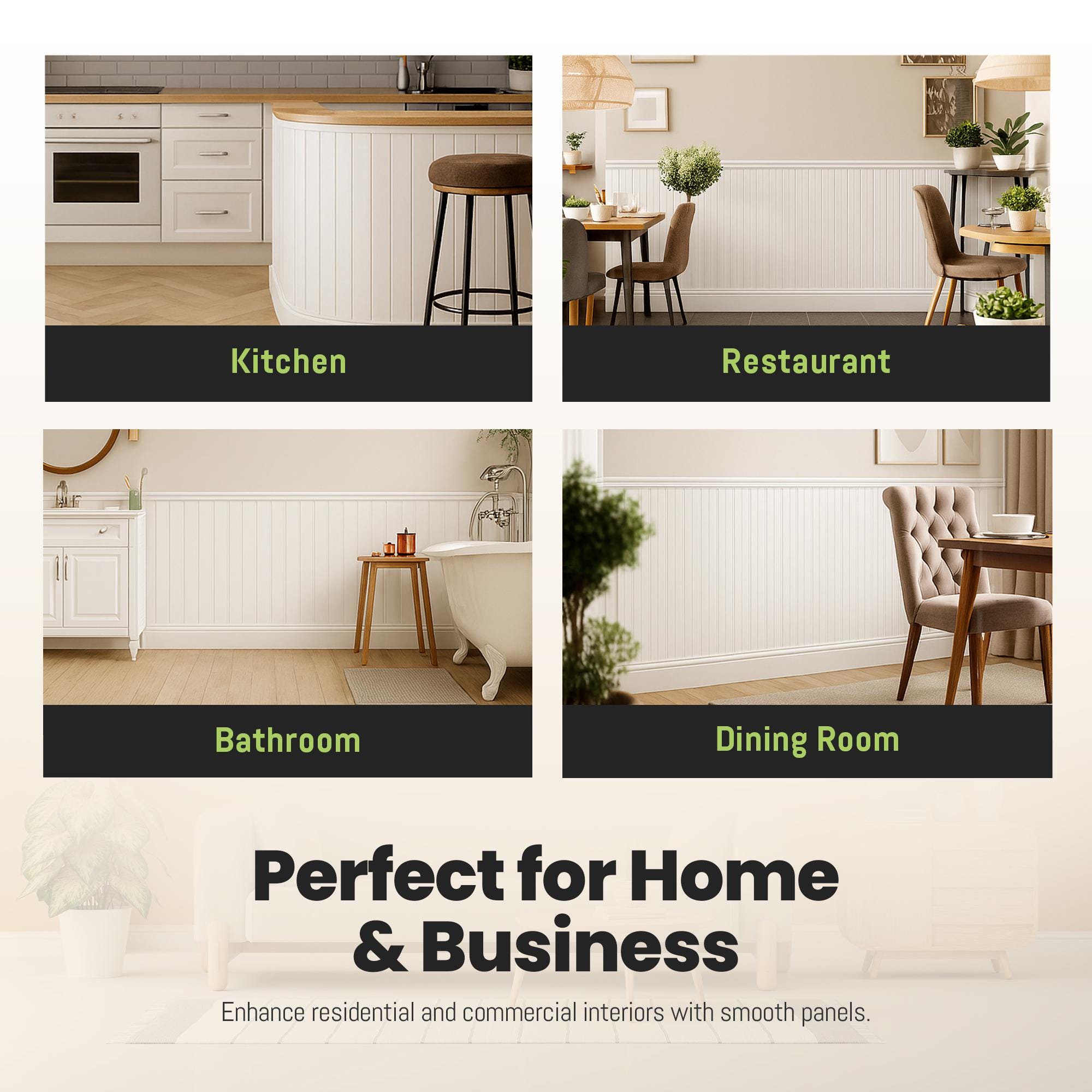 Beadboard Wainscoting Panels - Reversible Primed Pine Tongue & Groove ...