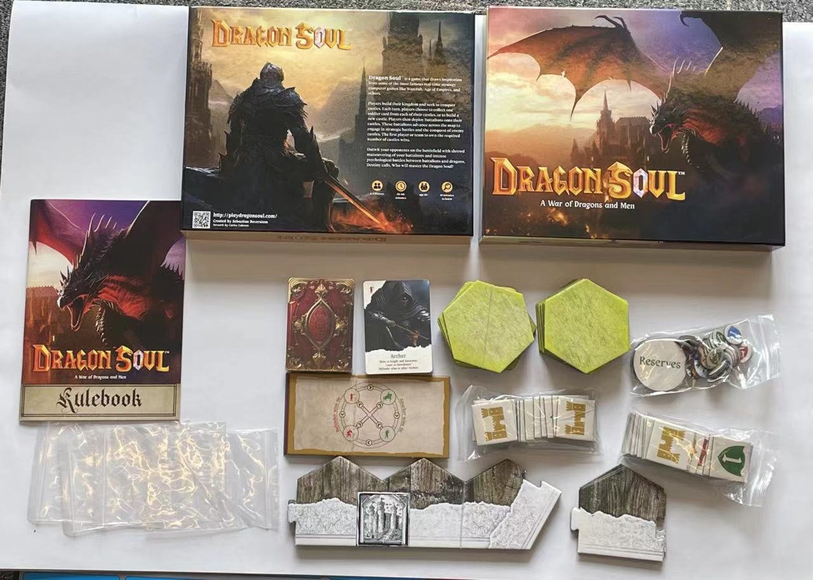 Dragon Soul Boardgame, A War of Dragons and Men, Strategy and War ...