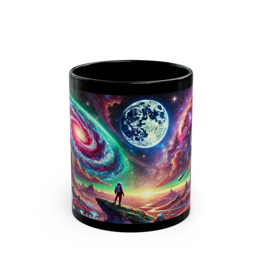 Space Voyager Tea Mug, Coffee Cup, Cosmos, Galaxy, Planets, Stars - Etsy